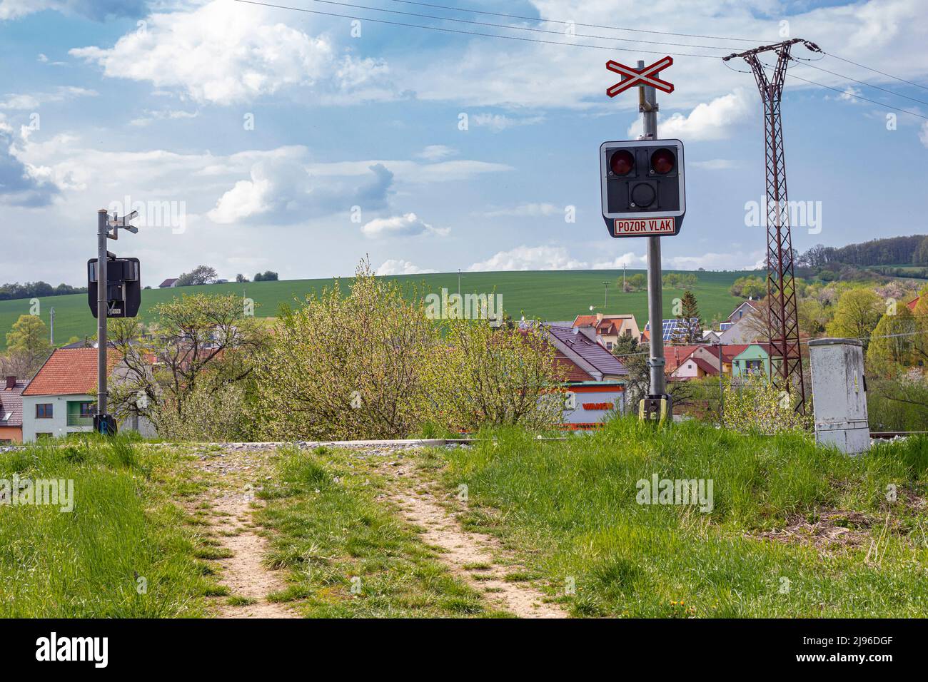 Rail crossing sign board hi-res stock photography and images - Alamy
