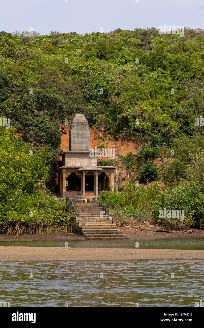 Pach Pandav Temple under restoration on the banks of Karli River in ...