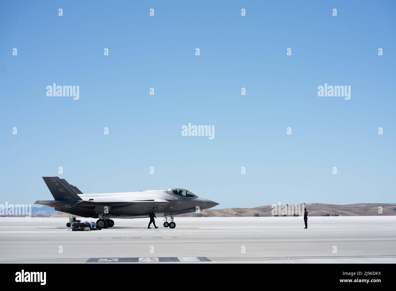 The F-35A Lightning II Demonstration Team performs a preflight routine ...