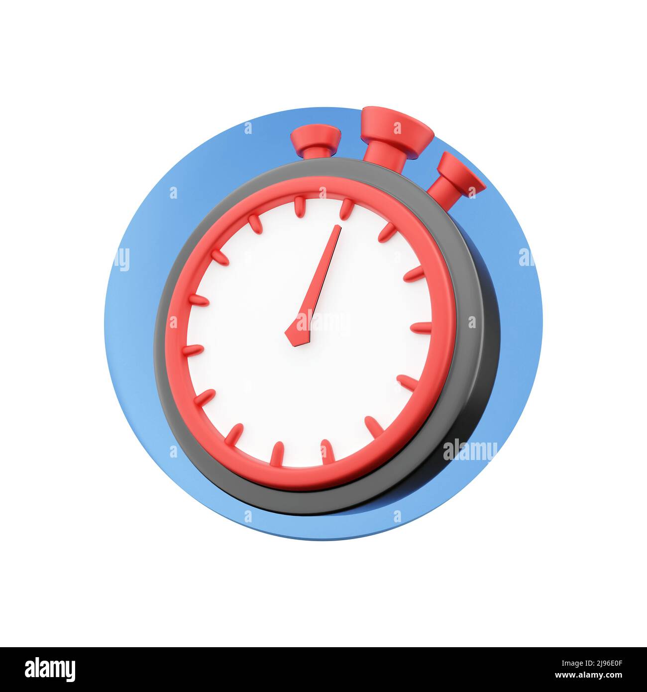 3d render timer on blue background. 3d rendering Stopwatch, timer in ...