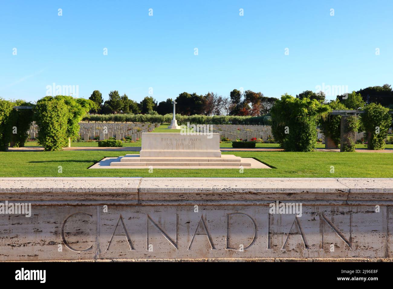 Ortona, Italy – Moro River Canadian War Cemetery. Soldiers who are ...