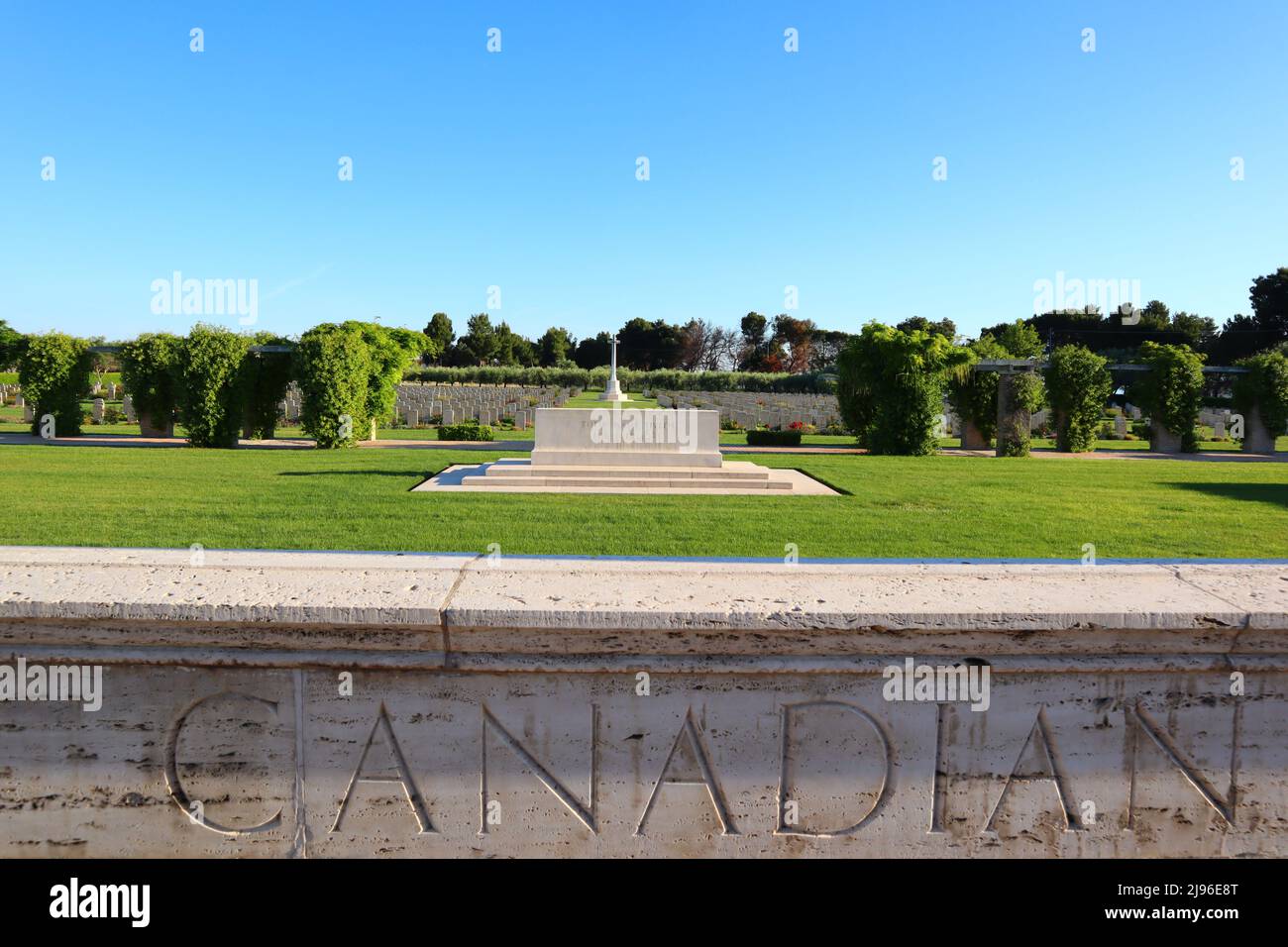 Ortona, Italy – Moro River Canadian War Cemetery. Soldiers who are ...