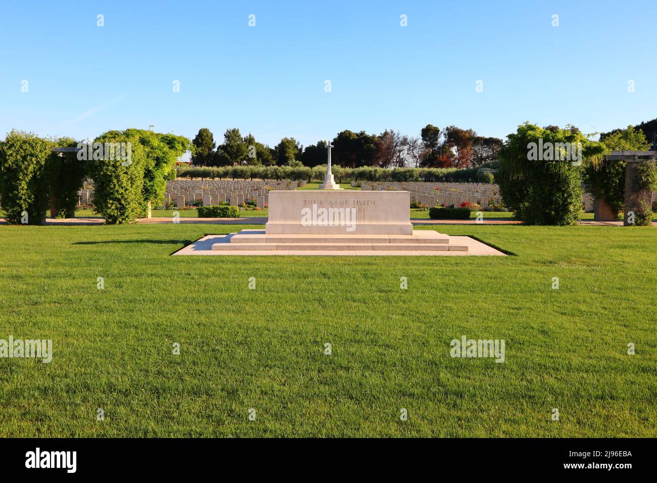 Ortona, Italy – Moro River Canadian War Cemetery. Soldiers who are ...