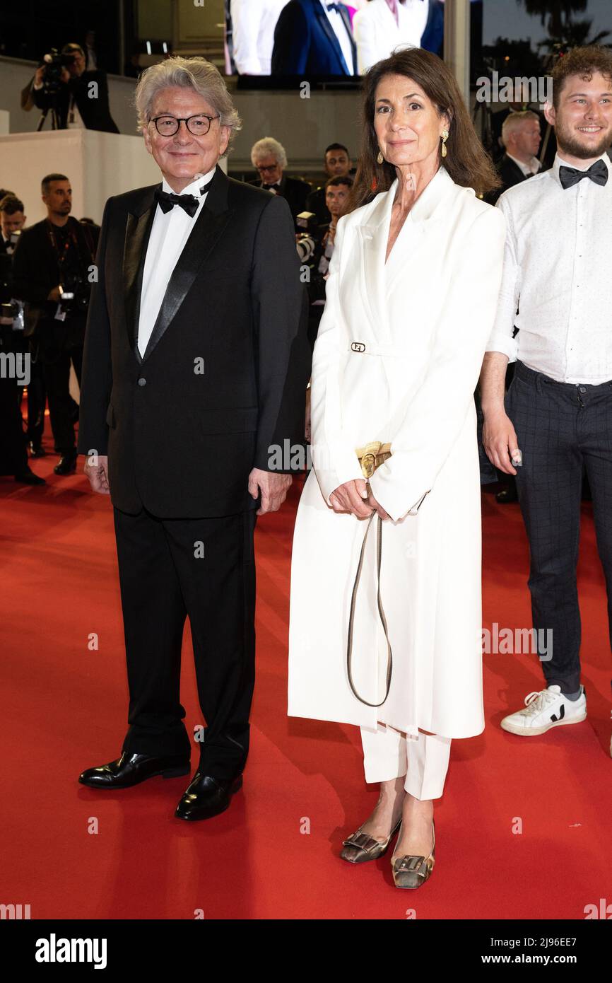 Cannes, France. 21st May, 2022. Thierry Breton and Nicole-Valerie ...