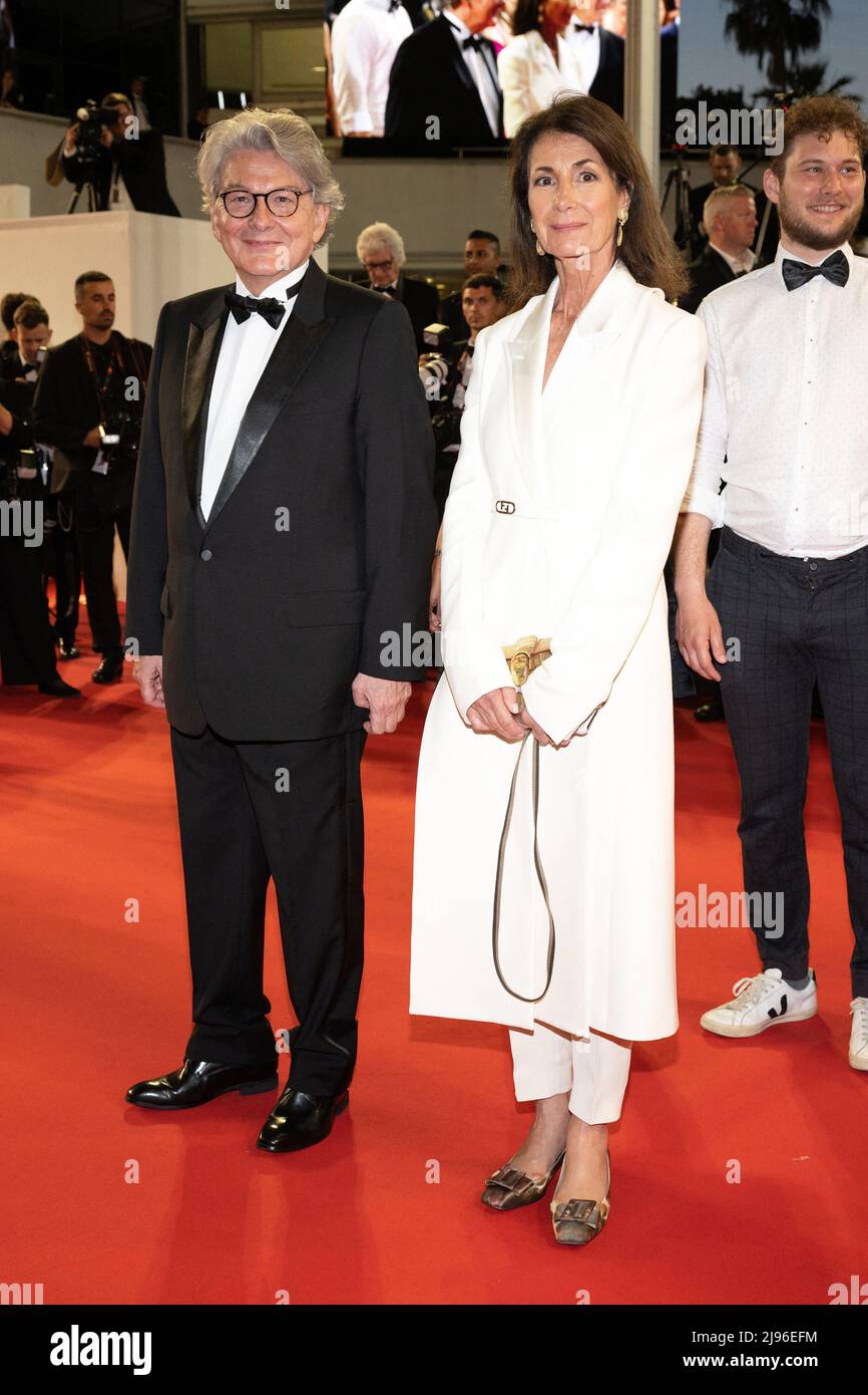 Cannes, France. 21st May, 2022. Thierry Breton and Nicole-Valerie ...