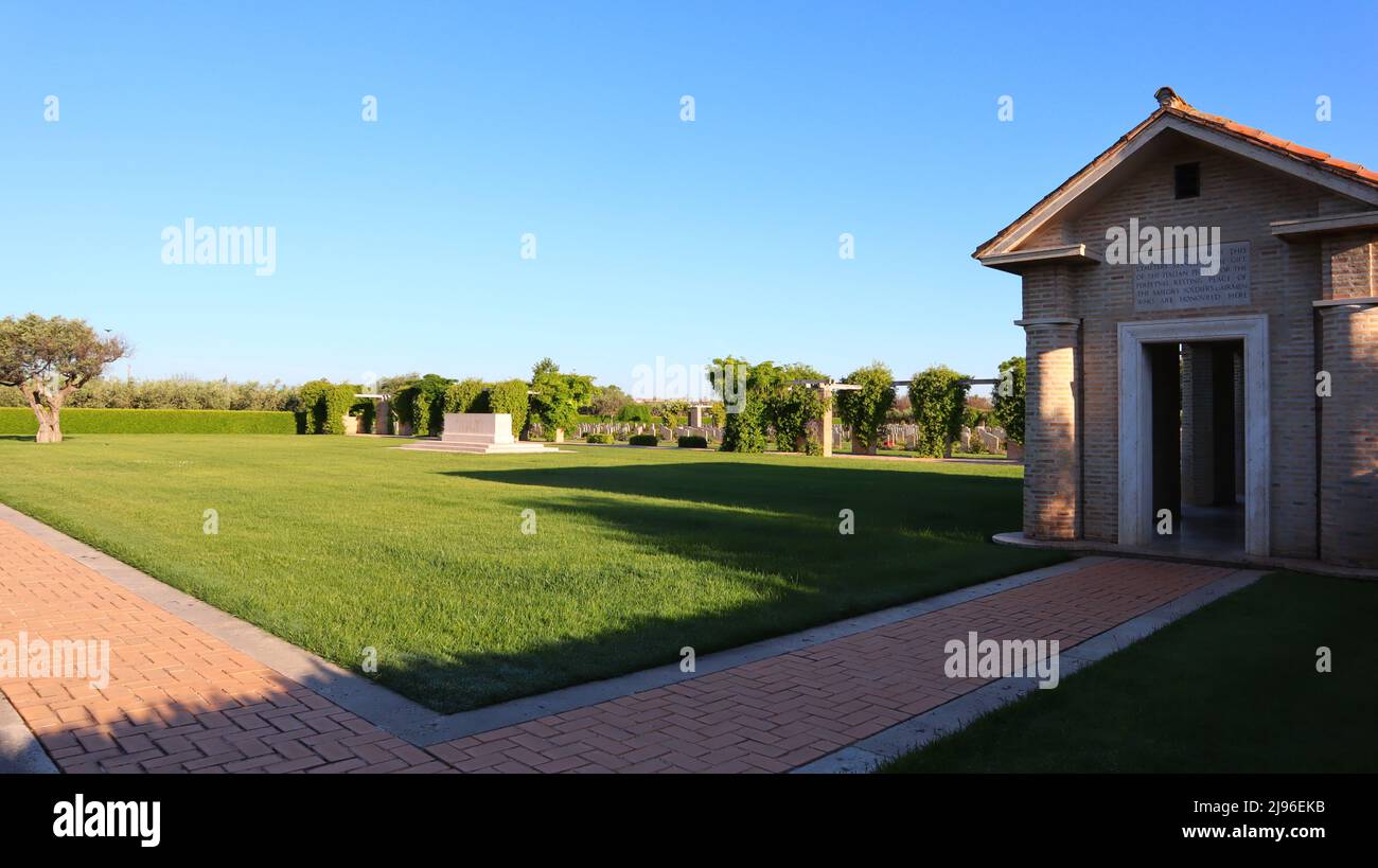 Ortona, Italy – Moro River Canadian War Cemetery. Soldiers who are ...