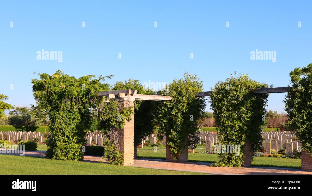 Ortona, Italy – Moro River Canadian War Cemetery. Soldiers who are ...