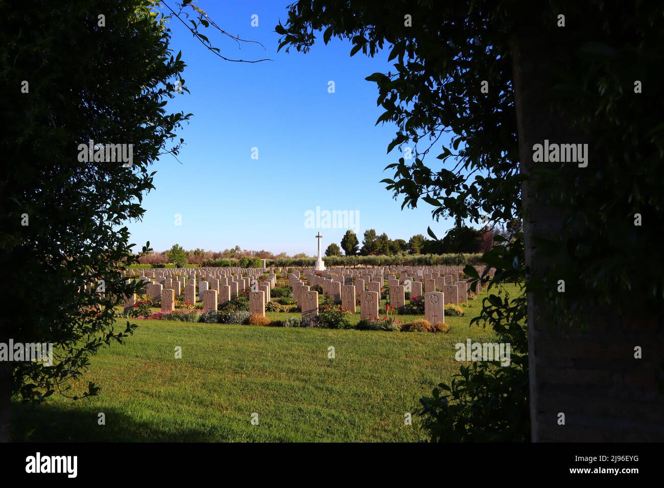Ortona, Italy – Moro River Canadian War Cemetery. Soldiers who are ...