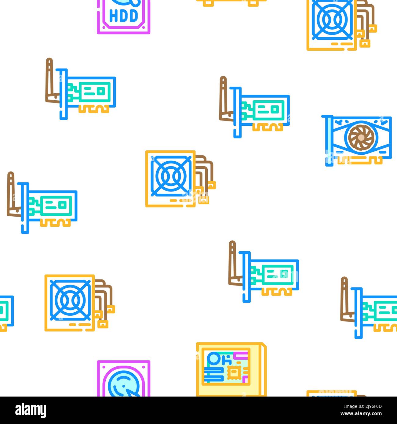 Laptop motherboard parts Stock Vector Images - Alamy