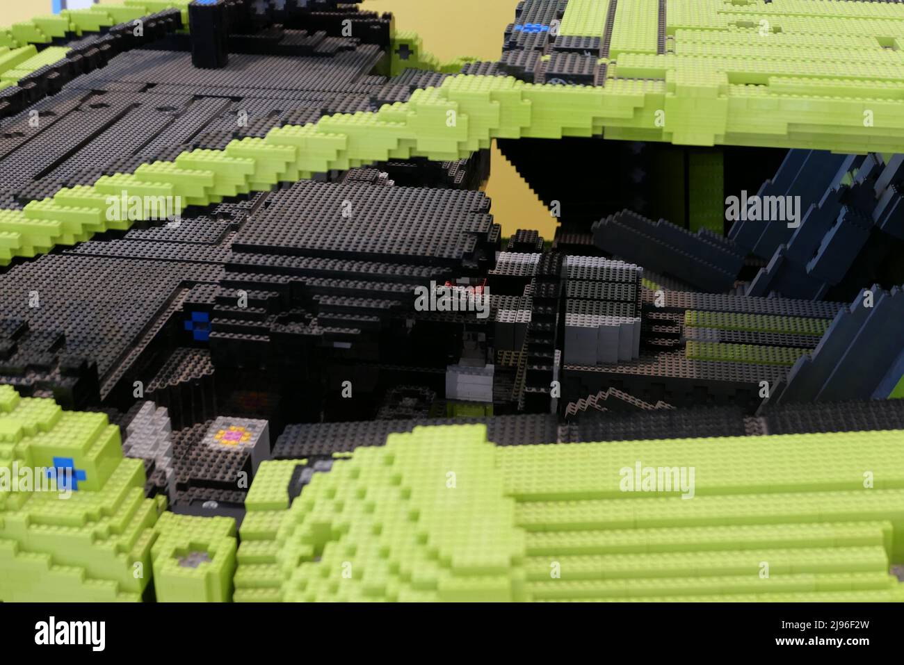 XI'AN, CHINA - MAY 20, 2022 - A Lamborghini made of Lego bricks is seen ...