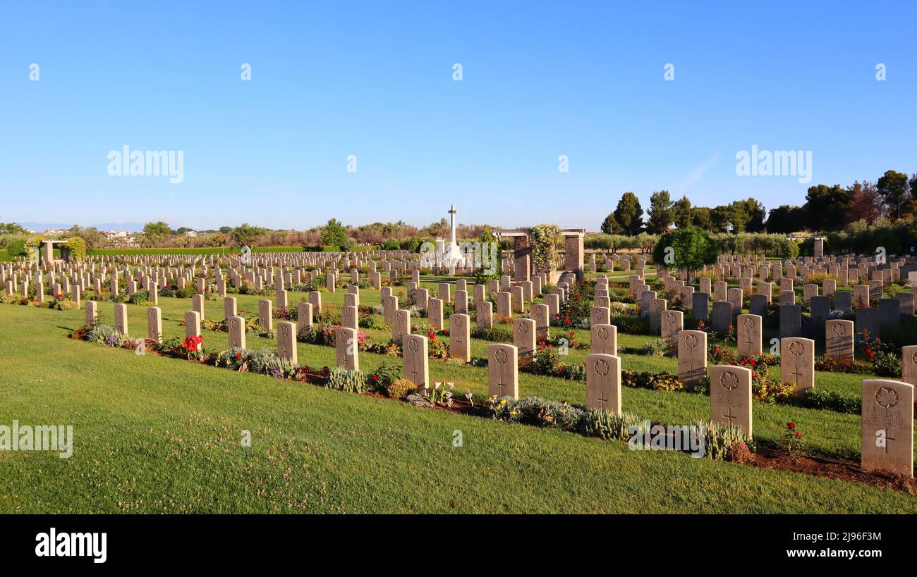 Ortona, Italy – Moro River Canadian War Cemetery. Soldiers who are ...