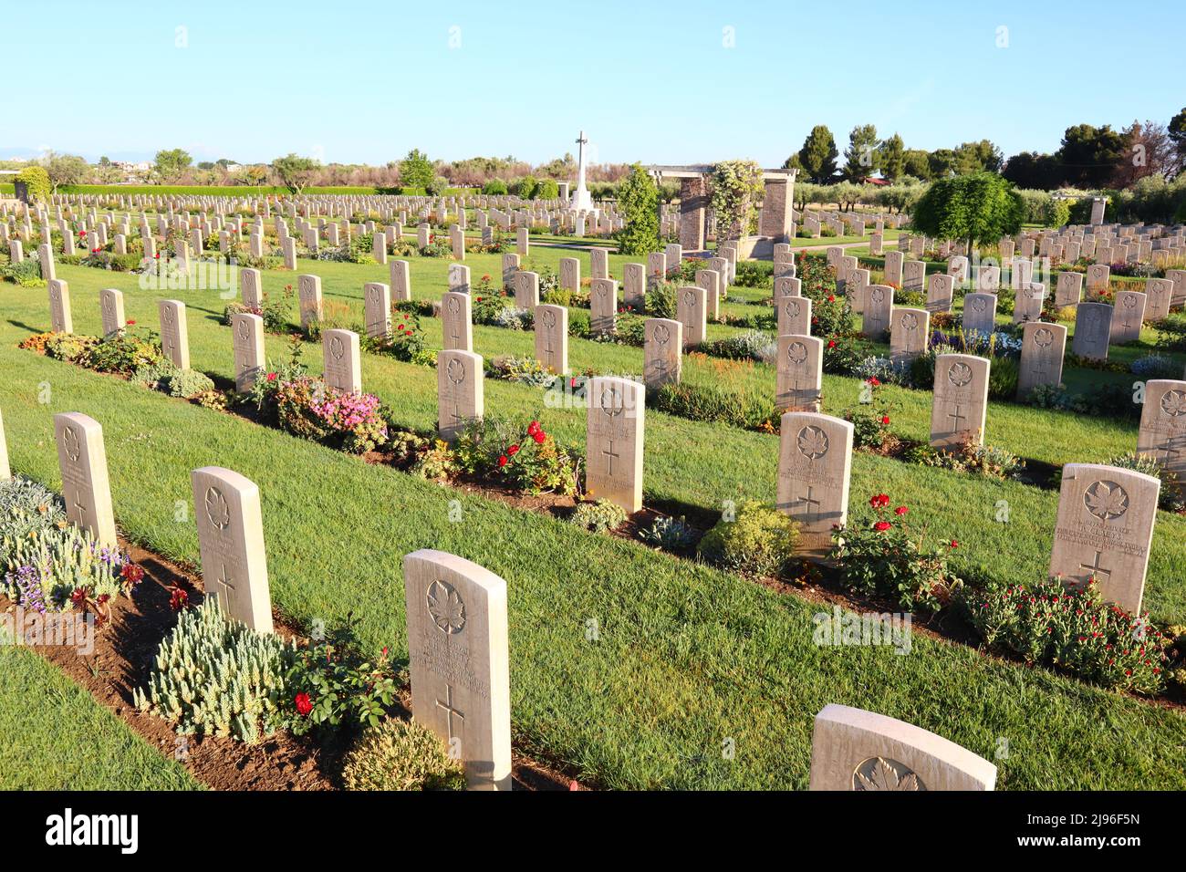 Ortona, Italy – Moro River Canadian War Cemetery. Soldiers who are ...