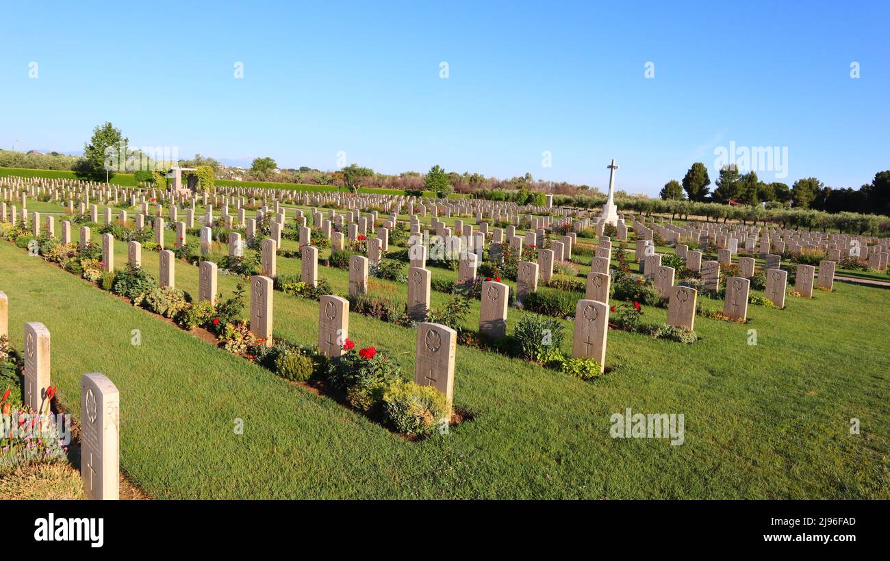Ortona, Italy – Moro River Canadian War Cemetery. Soldiers who are ...