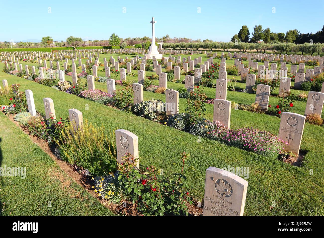 Ortona, Italy – Moro River Canadian War Cemetery. Soldiers who are ...
