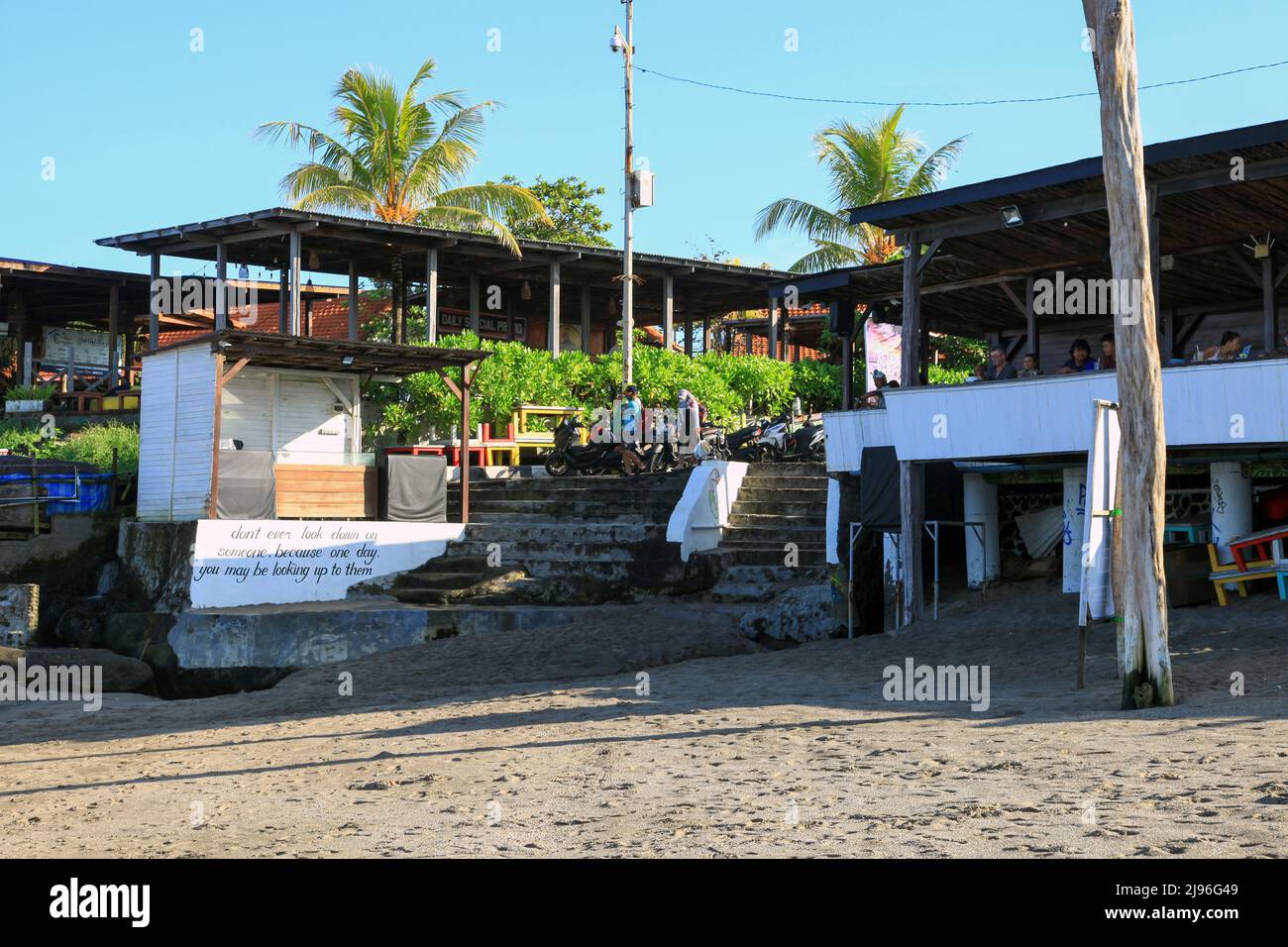 View of the Sand Bar at Batu Bolong Beach in Canggu, Bali, Indonesia ...