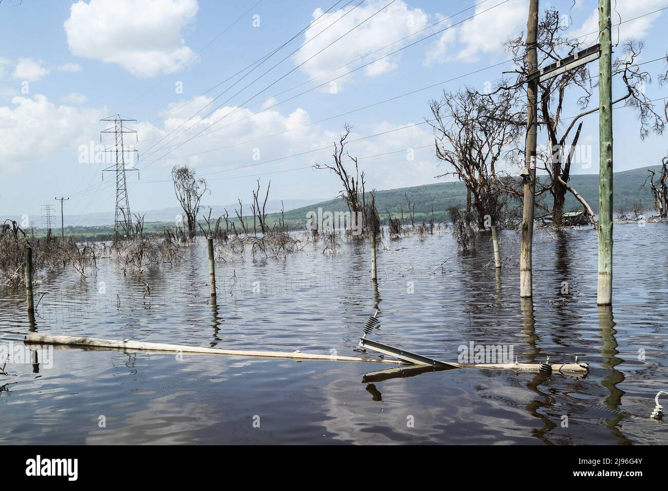 Electricity pylons flooding hi-res stock photography and images - Alamy
