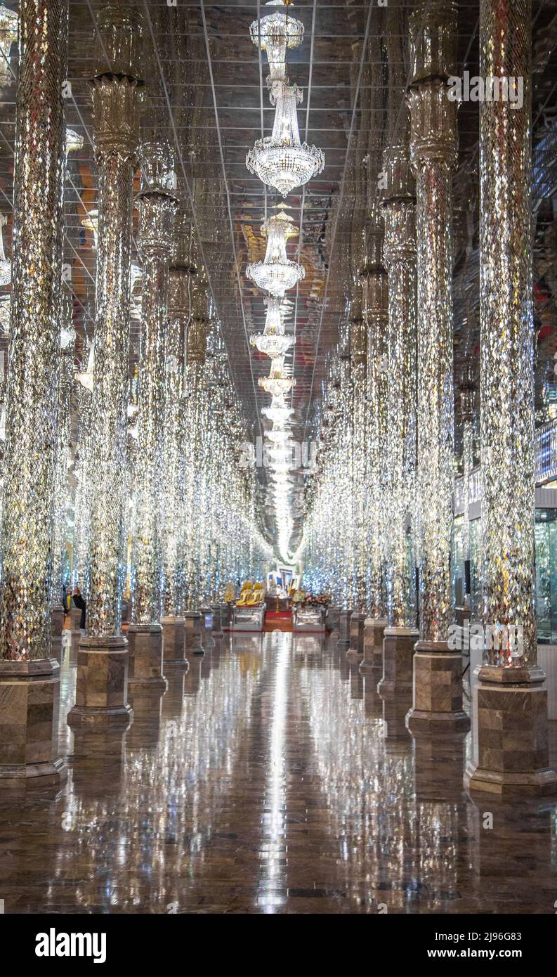 Wat Chantaram and Wat Tha Sung temple, Crystal Sanctuary 100 m long, in Uthai Thani, Thailand ...