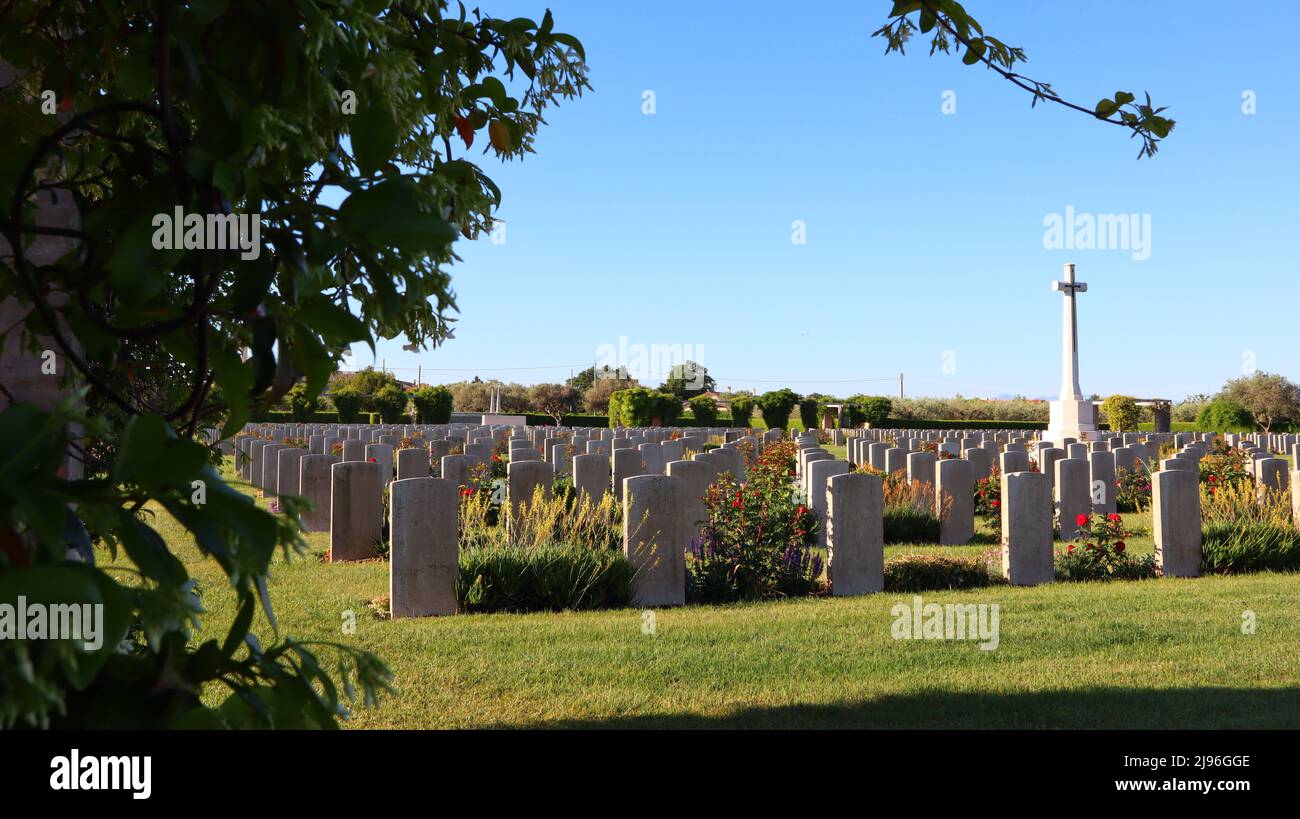 Ortona, Italy – Moro River Canadian War Cemetery. Soldiers who are ...