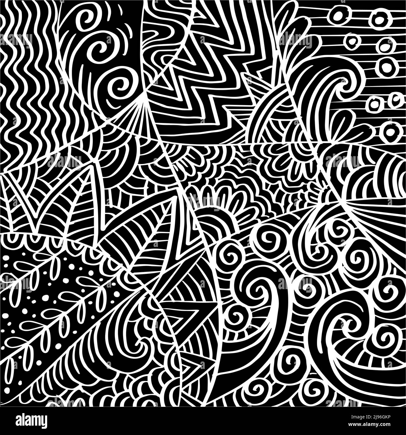 Hand drawn ornamental design background Stock Photo - Alamy