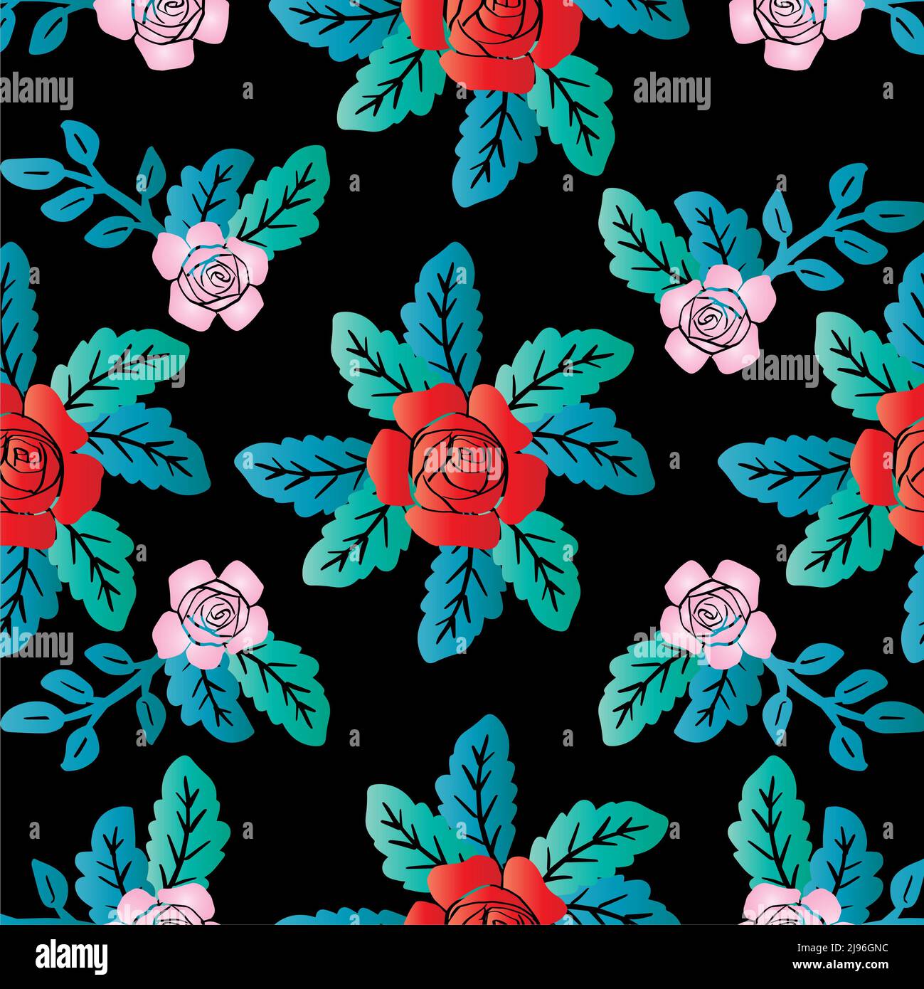 Rose seamless hi-res stock photography and images - Alamy