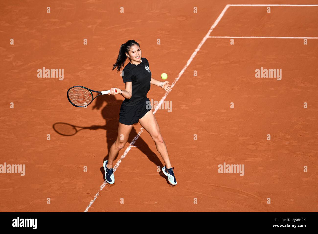 Emma Raducanu of Great Britain during the French Open (Roland-Garros ...