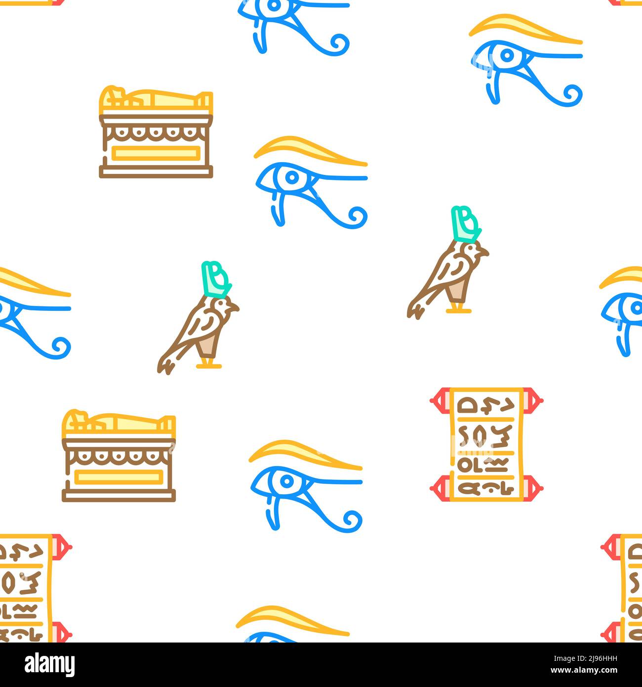 Egypt Civilization Landscape Icons Set Vector Stock Vector Image & Art ...