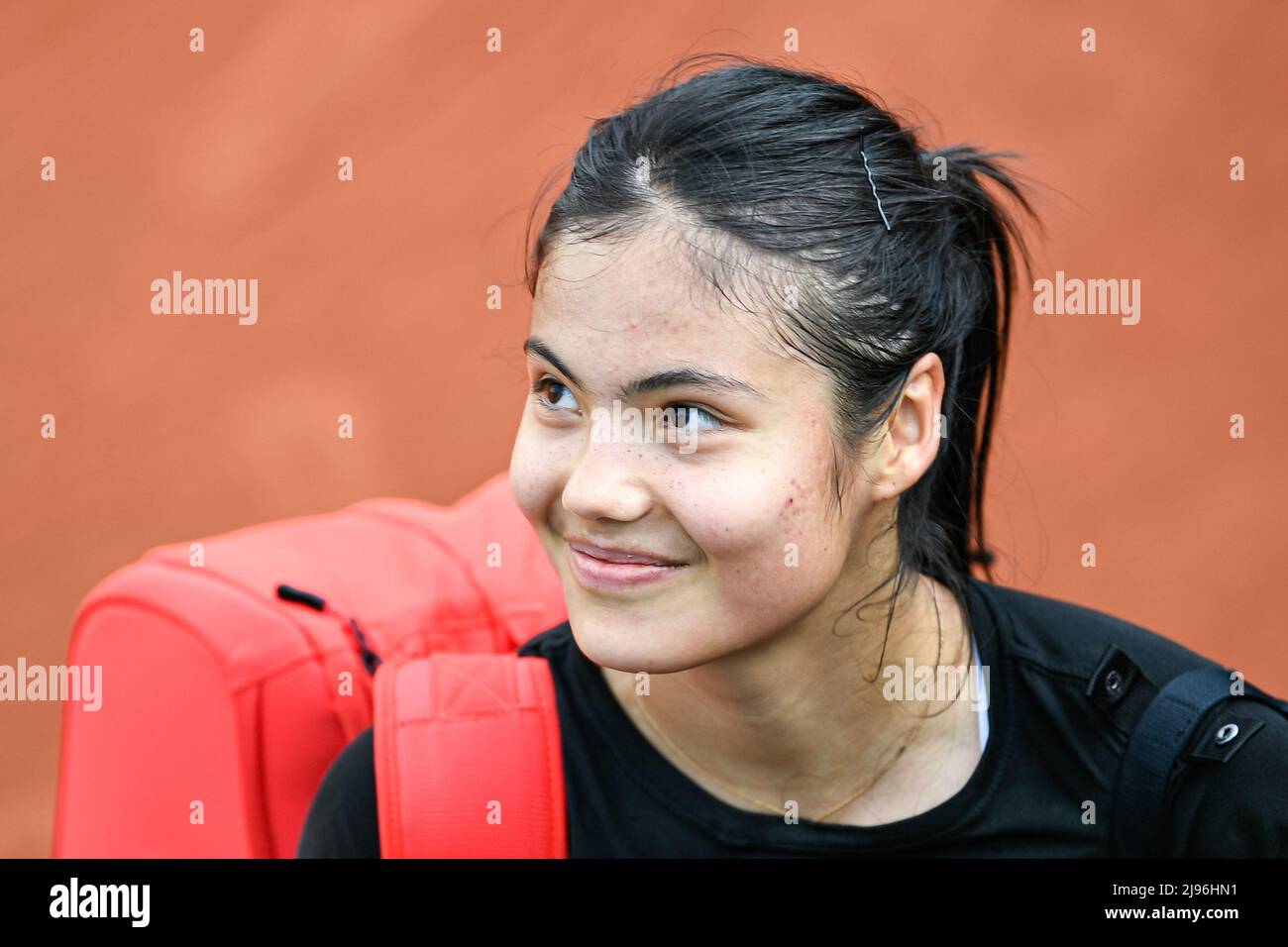 Emma Raducanu of Great Britain during the French Open (Roland-Garros ...