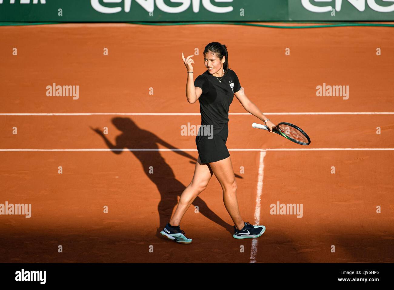 Emma Raducanu of Great Britain during the French Open (Roland-Garros ...