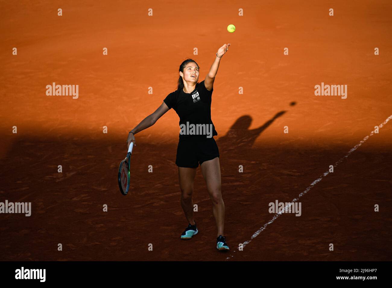 Emma Raducanu of Great Britain during the French Open (Roland-Garros ...