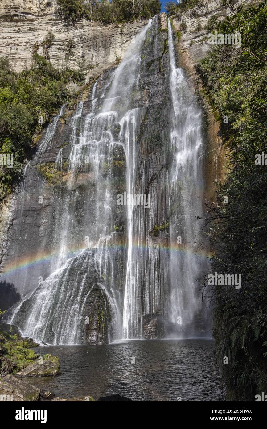 Shine Falls with Rainbow Stock Photo - Alamy