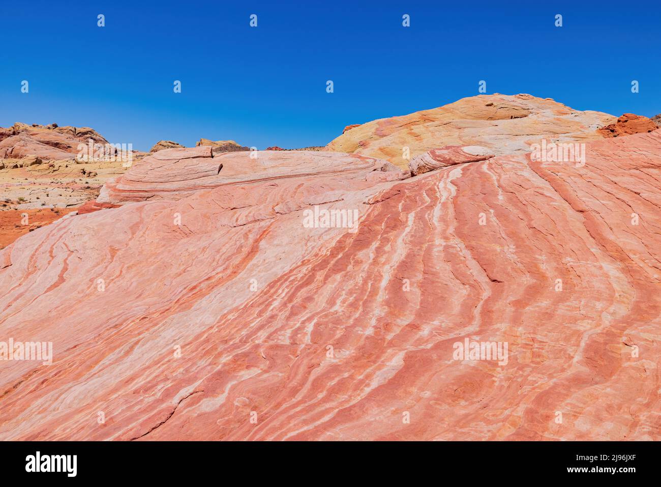 Sunny view of the Firewave of Valley of Fire State Park at Nevada Stock ...