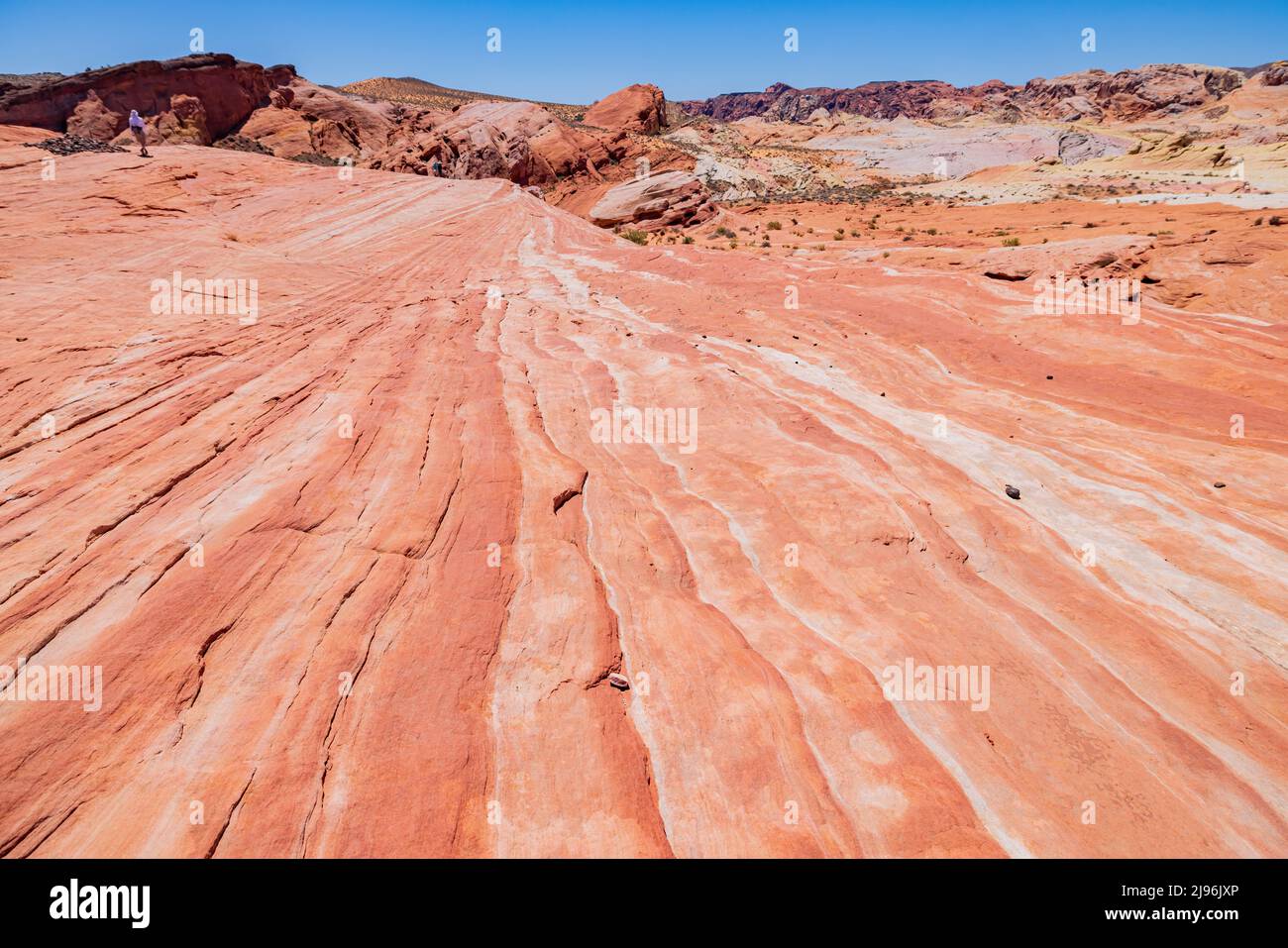 Sunny view of the Firewave of Valley of Fire State Park at Nevada Stock ...