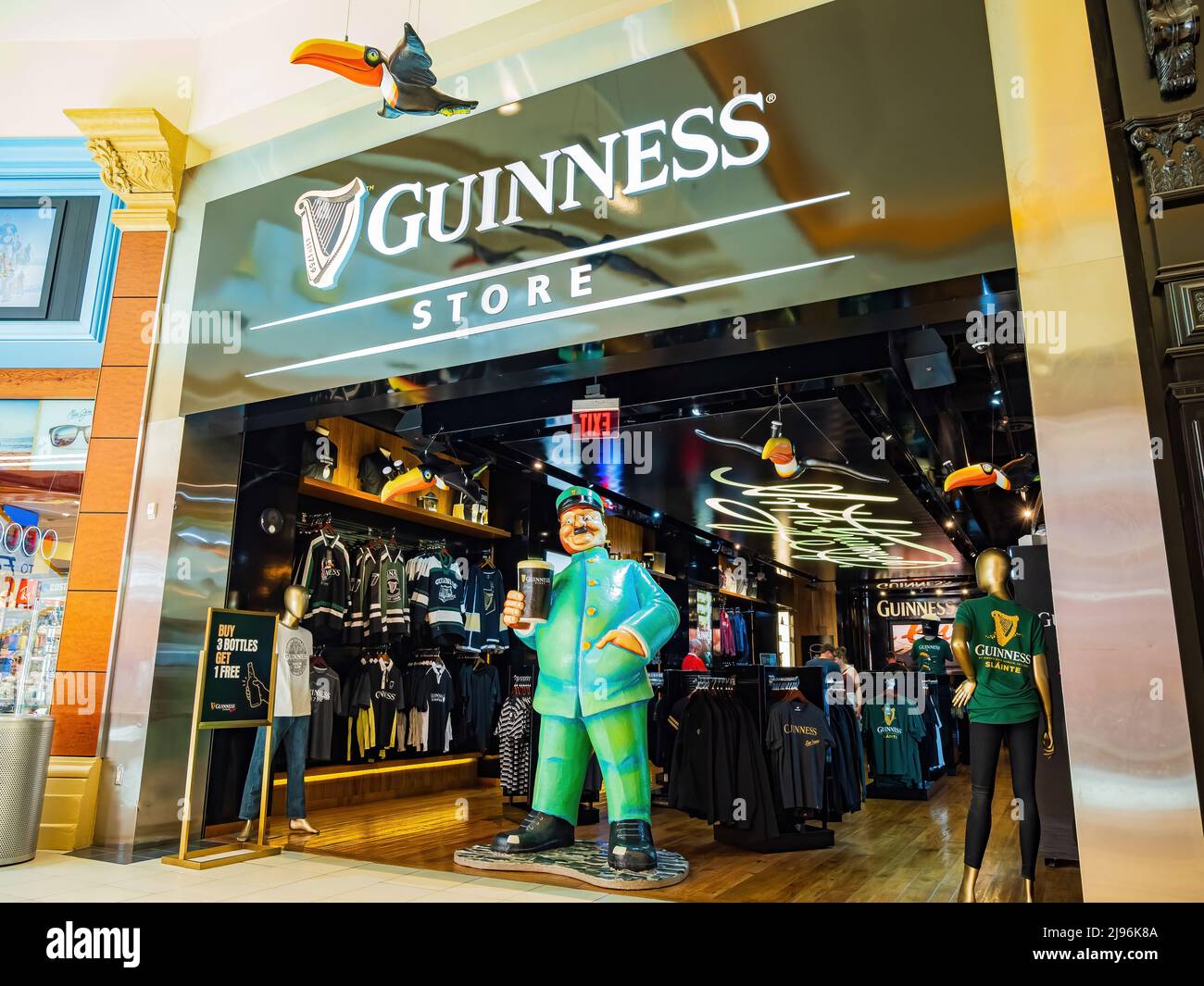 Las Vegas, MAY 13 2022 - Interior view of the Guinness store in ...