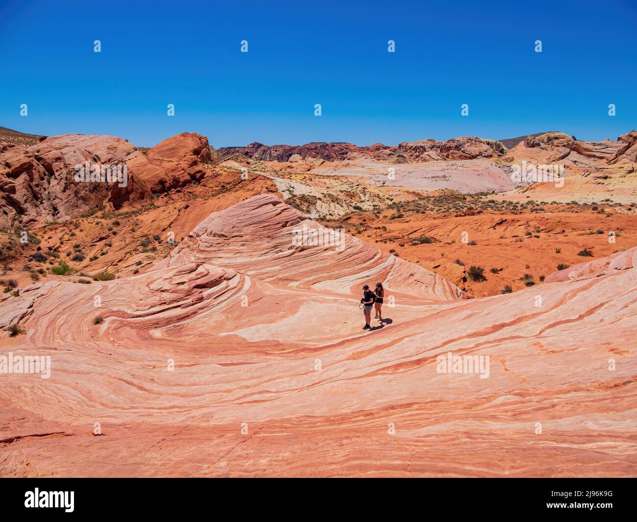 Las Vegas, MAY 14 2022 - Sunny view of the Firewave of Valley of Fire ...
