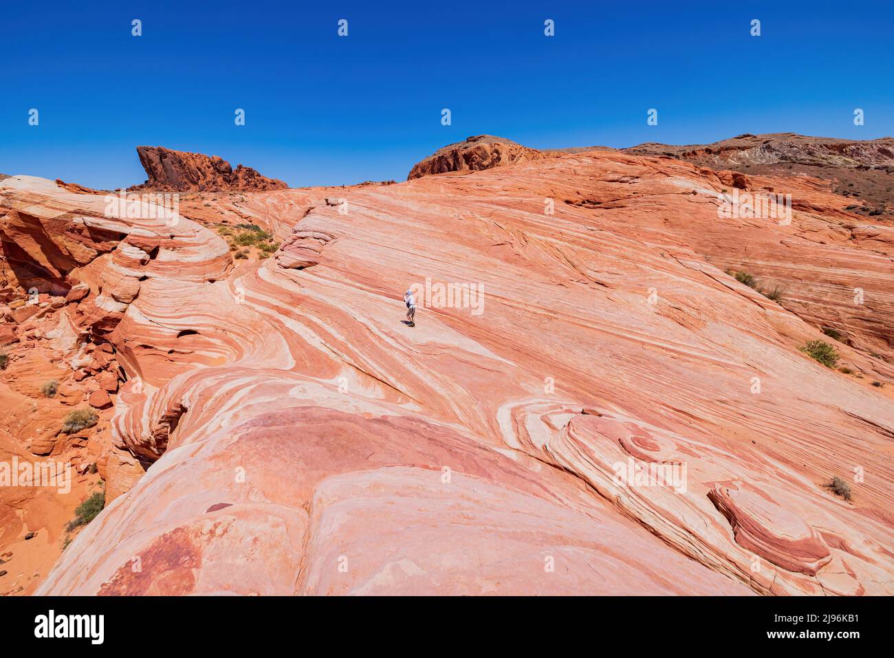 Las Vegas, MAY 14 2022 - Sunny view of the Firewave of Valley of Fire ...