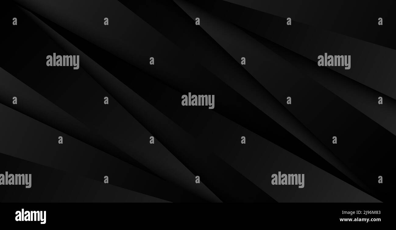 Abstract 3D modern black diagonal stripes layer geometric triangles ...