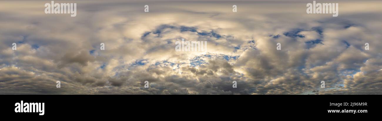 Overcast sky panorama on rainy day with Nimbostratus clouds in seamless ...