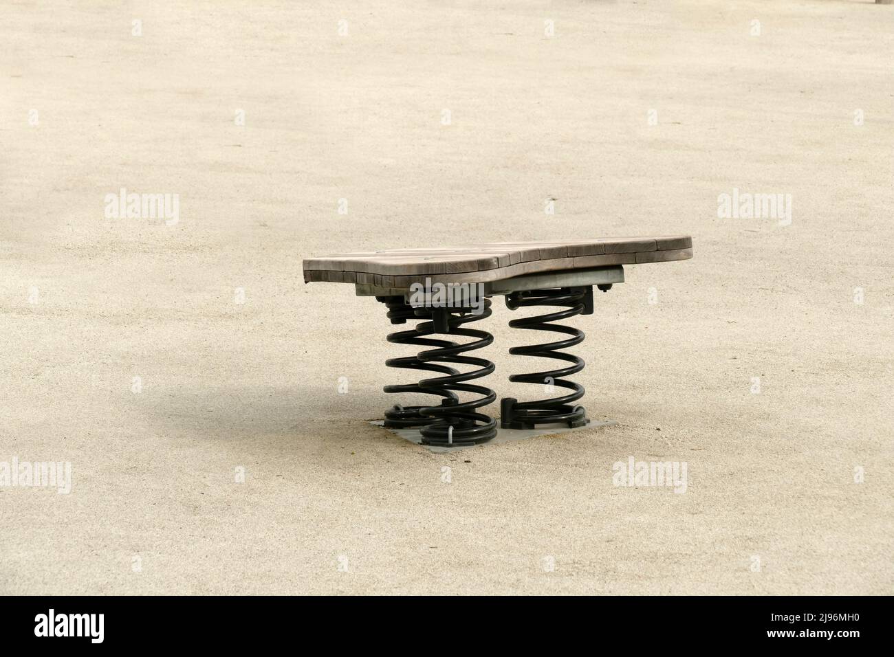 Childrens wooden swing on spring with comfortable handles for child to ...