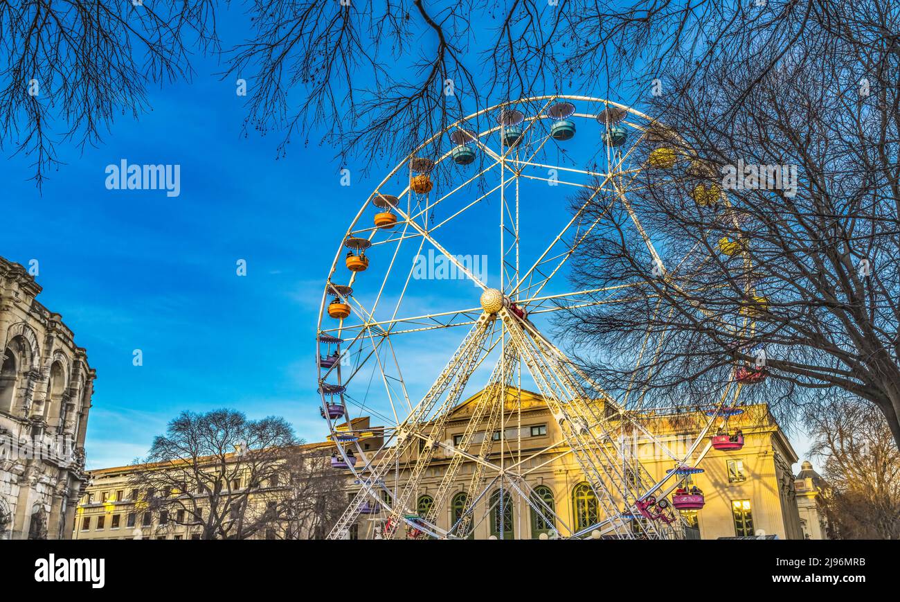 Christmas Ferris Wheel Amusement Rides Ancient Roman Amphitheatre Arena ...
