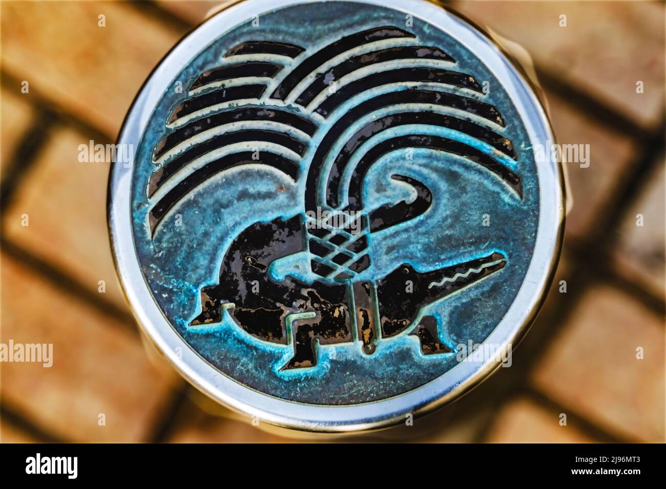 Emblem of Nimes Town Symbol Nimes Gard France. Symbol from 1535. Palm ...