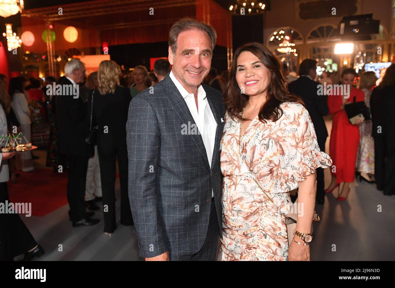 Munich, Germany. 20th May, 2022. Manager Carsten Schmidt and his wife ...