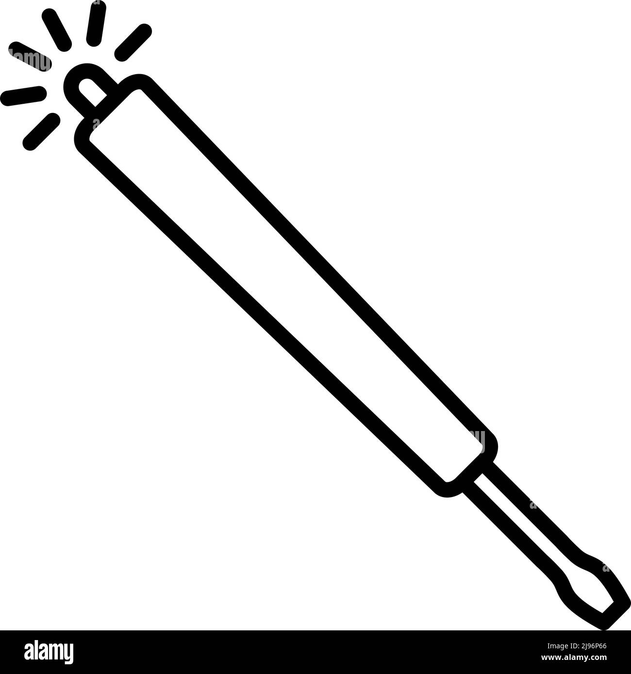 Electricity Test Screwdriver Icon. Bold outline design with editable ...