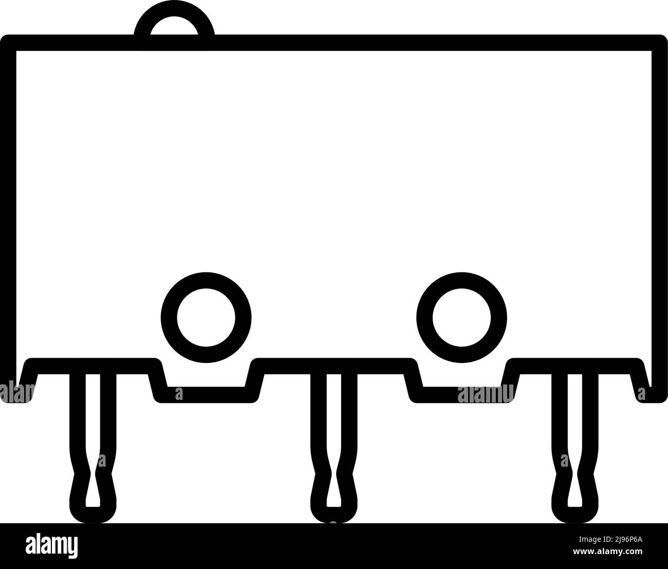 Micro Button Icon Icon Bold Outline Design With Editable Stroke Width Vector Illustration