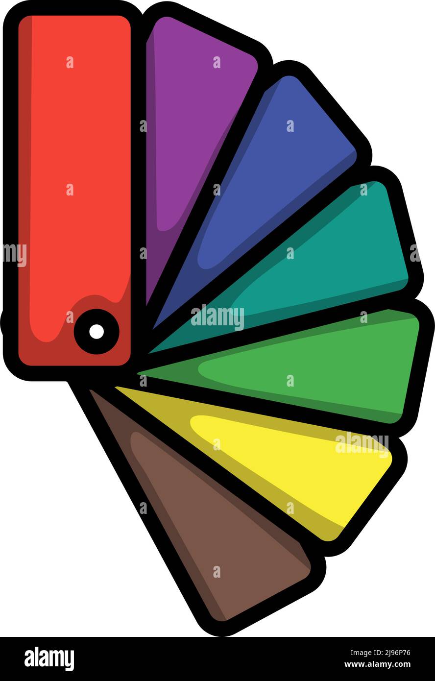 Color Samples Icon. Editable Bold Outline With Color Fill Design ...