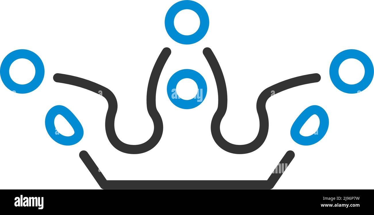 Party Crown Icon. Editable Bold Outline With Color Fill Design. Vector ...