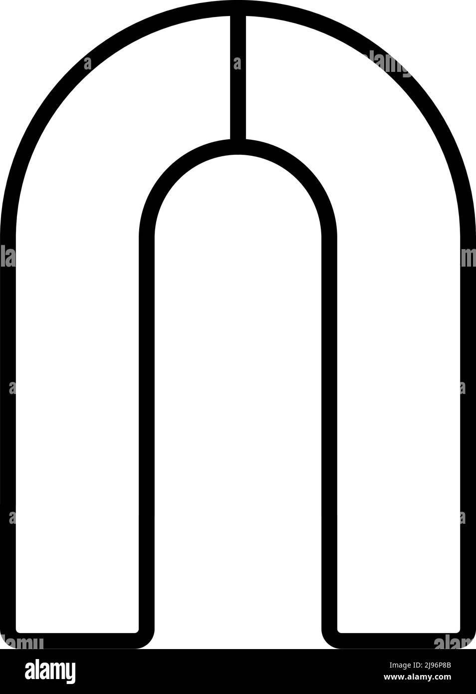 Magnet Icon. Bold outline design with editable stroke width. Vector ...