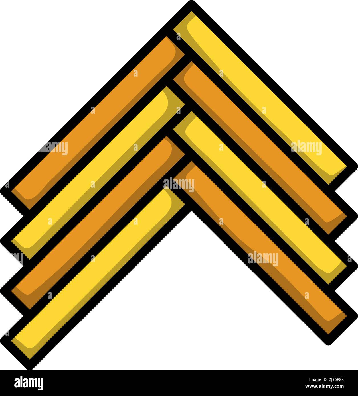 Parquet Icon. Editable Bold Outline With Color Fill Design. Vector ...