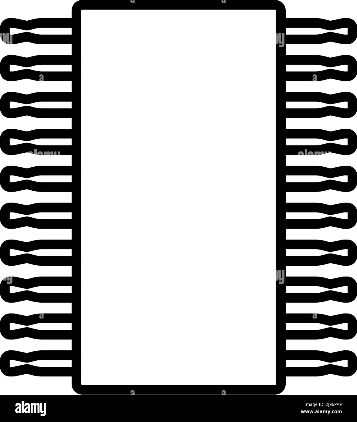 Chip Icon. Bold outline design with editable stroke width. Vector ...