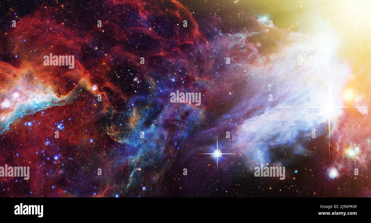 Starry sky at night. Stars and deep space in the sky. Galactic and ...