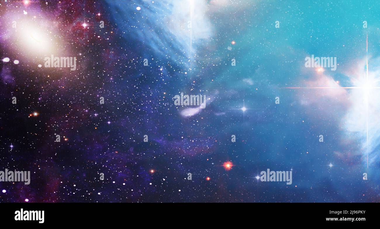 Starry sky at night. Stars and deep space in the sky. Galactic and ...